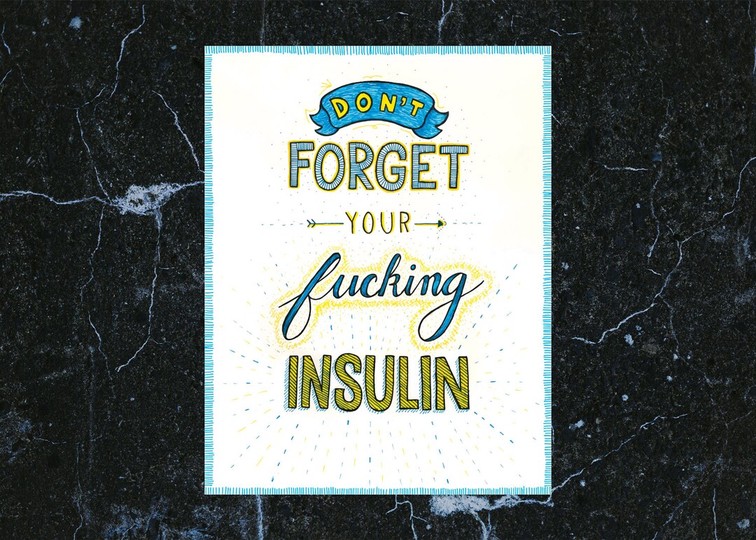 Insulin Reminder Poster 8.5x11 Diabetes Instant PDF - Etsy
