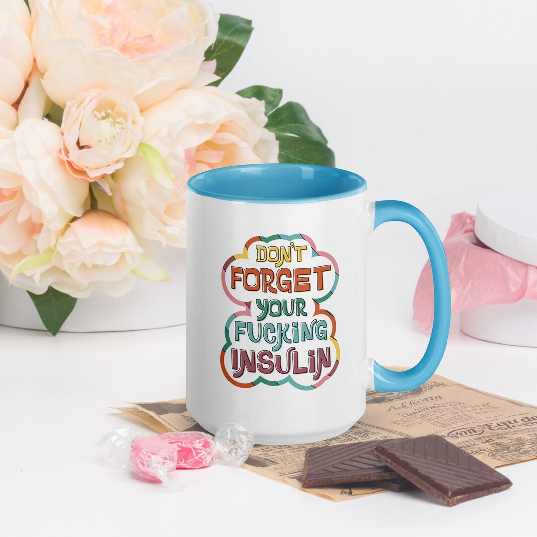 Insulin Reminder Mug With Color Inside - Etsy