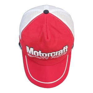 Vintage Motorcraft Quality Parts 3 Stripe Trucker Hat Mesh Snapback Cap ...