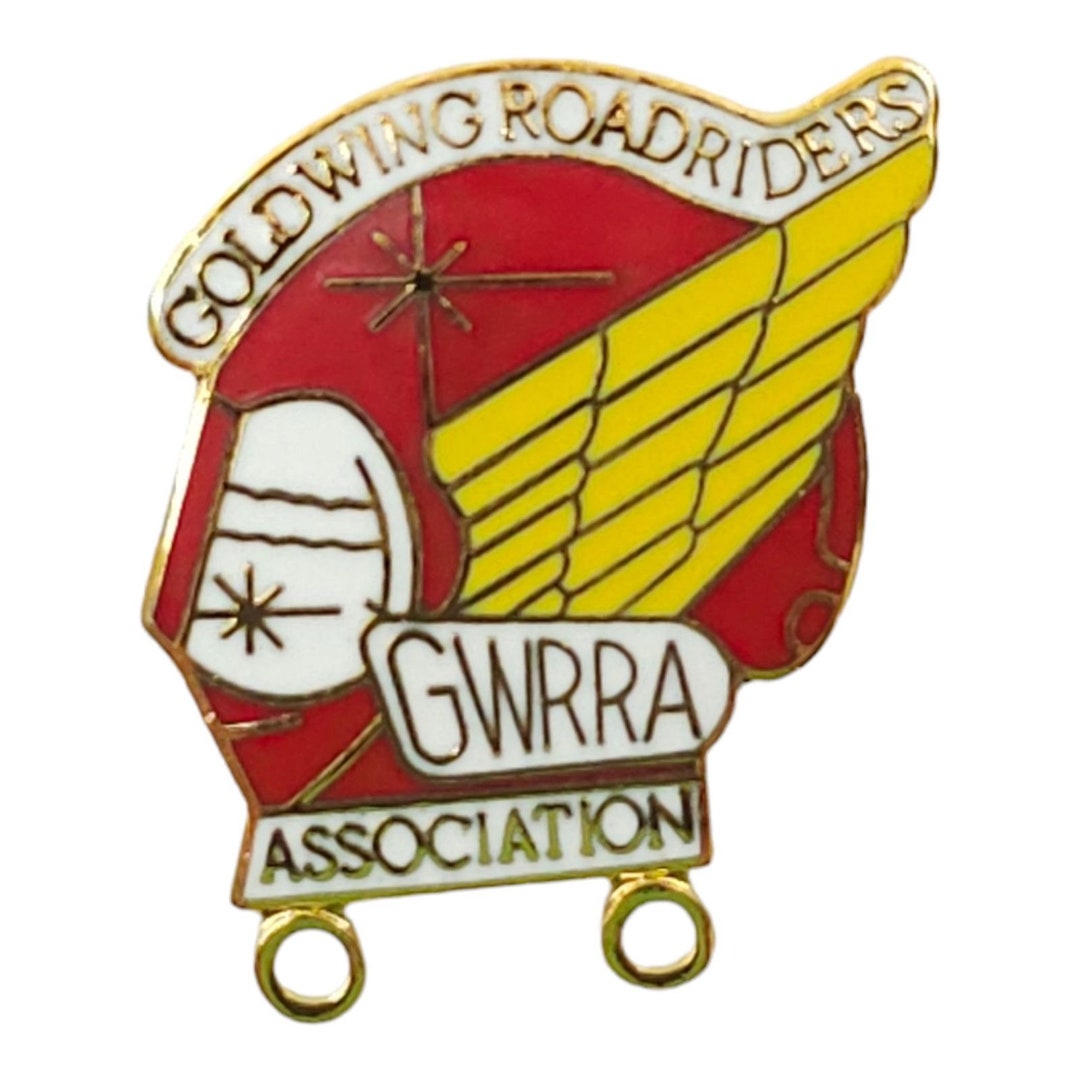 Vintage Gold Wing Road Riders Association Enamel GWRRA Pin Screw Back ...