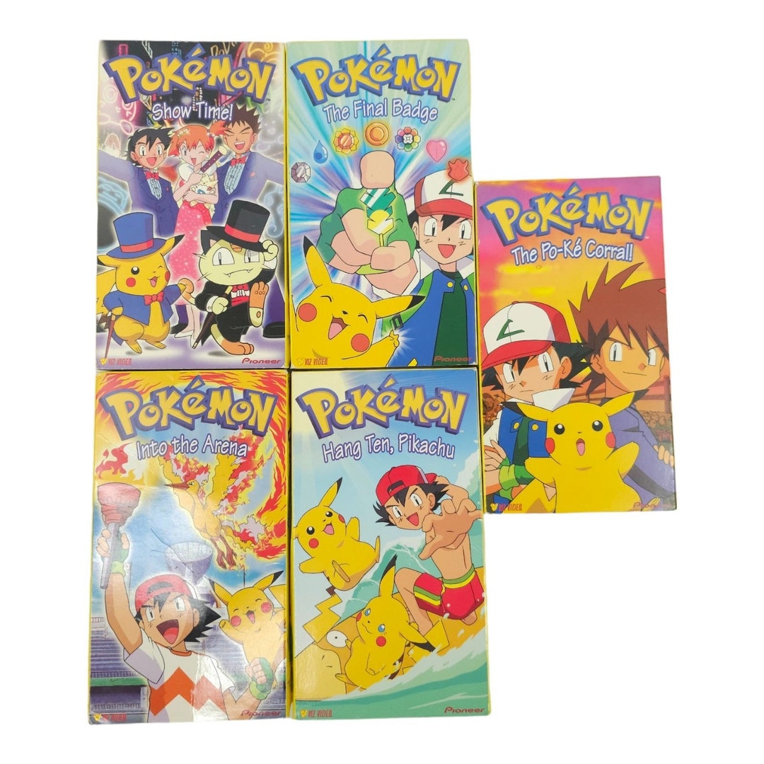 Pokemon Hang Ten Arena Po-ke Corral Final Badge Show Time VHS Tapes Lot ...