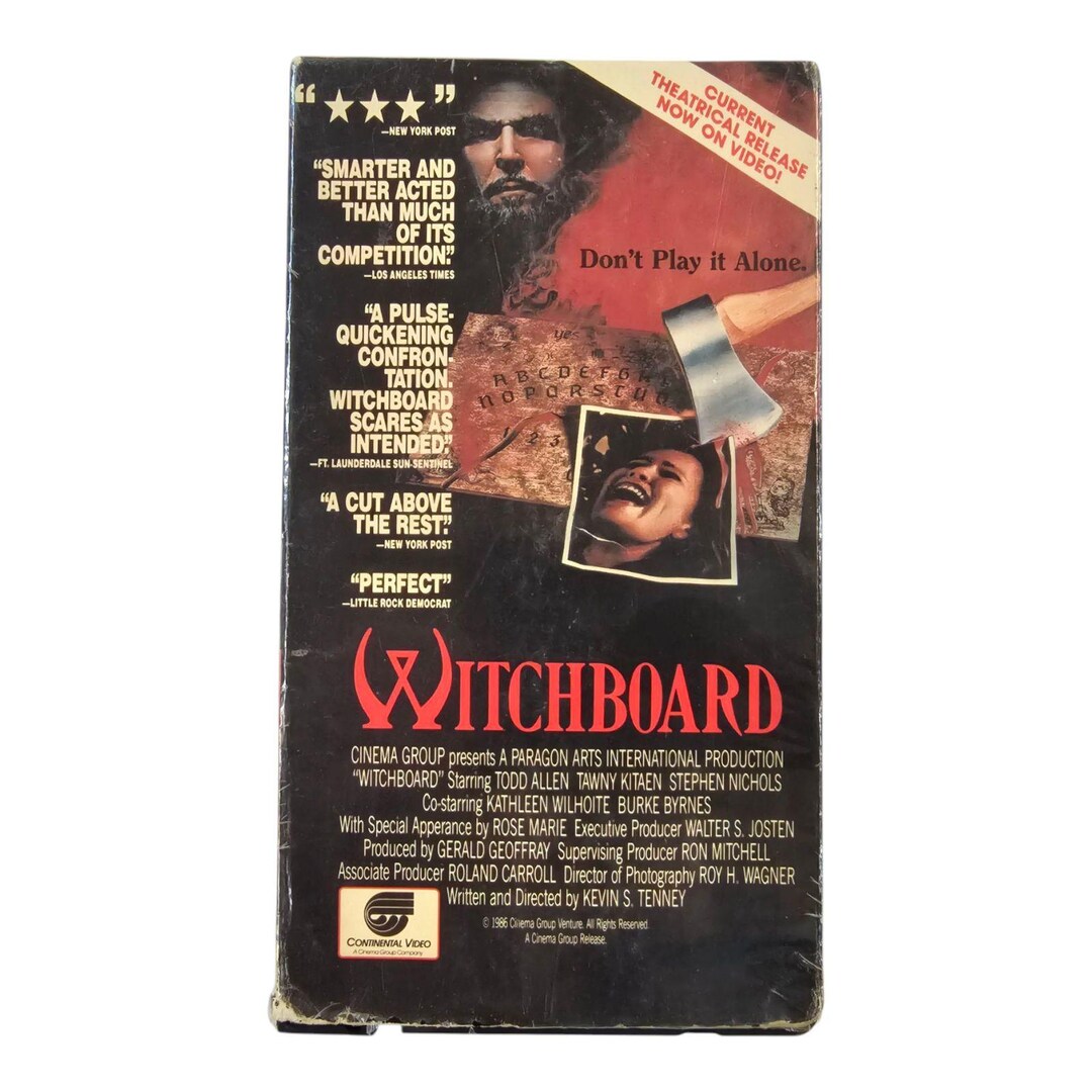 Witchboard VHS Horror Movie 1986 Cult Classic Original Dust Cover ...