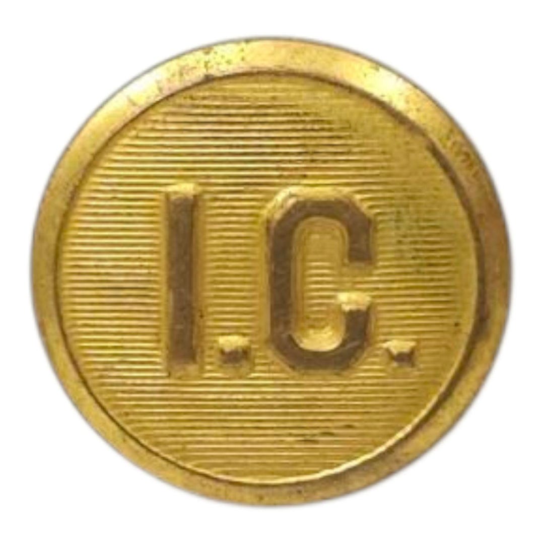 Illinois Central IC Railroad Uniform Brass Coat Button Vintage ...