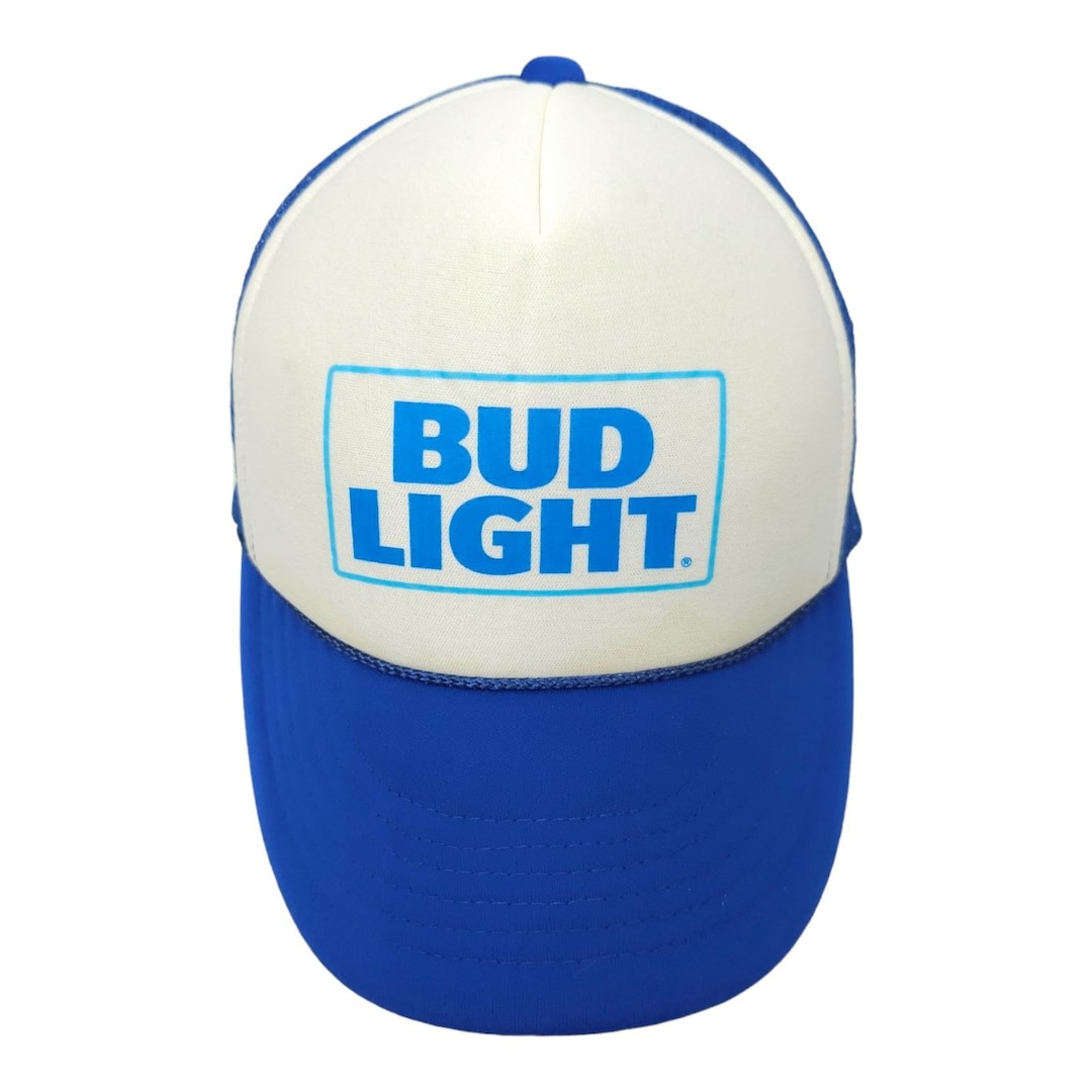 Bud Light Mesh Rope Braid Snapback Cap Trucker Foam Front Vintage Hat ...