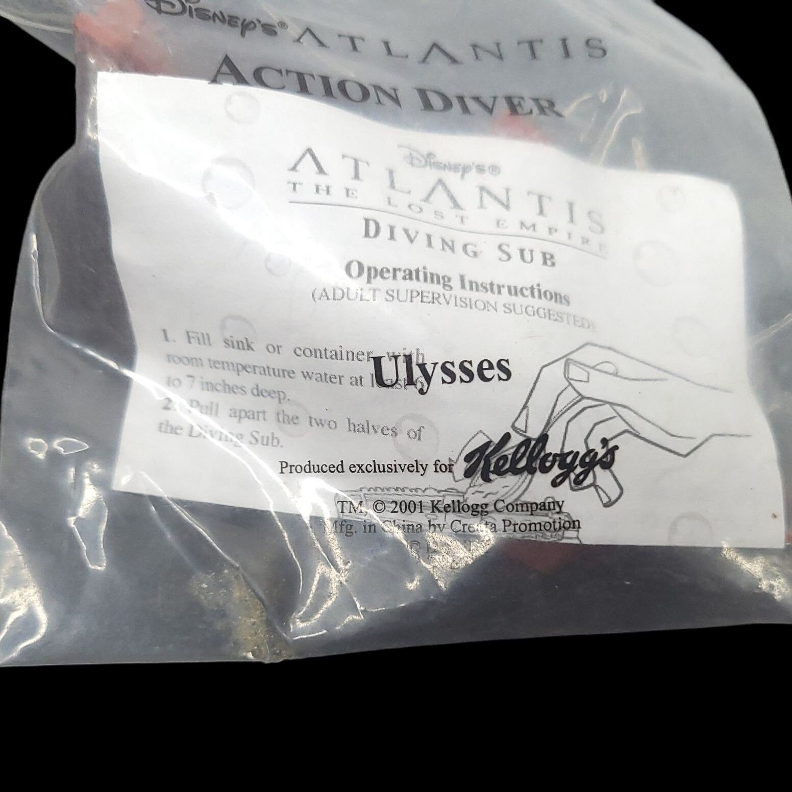 2001 Walt Disney Atlantis Action Diver Ulysses Subpod Kelloggs - Etsy