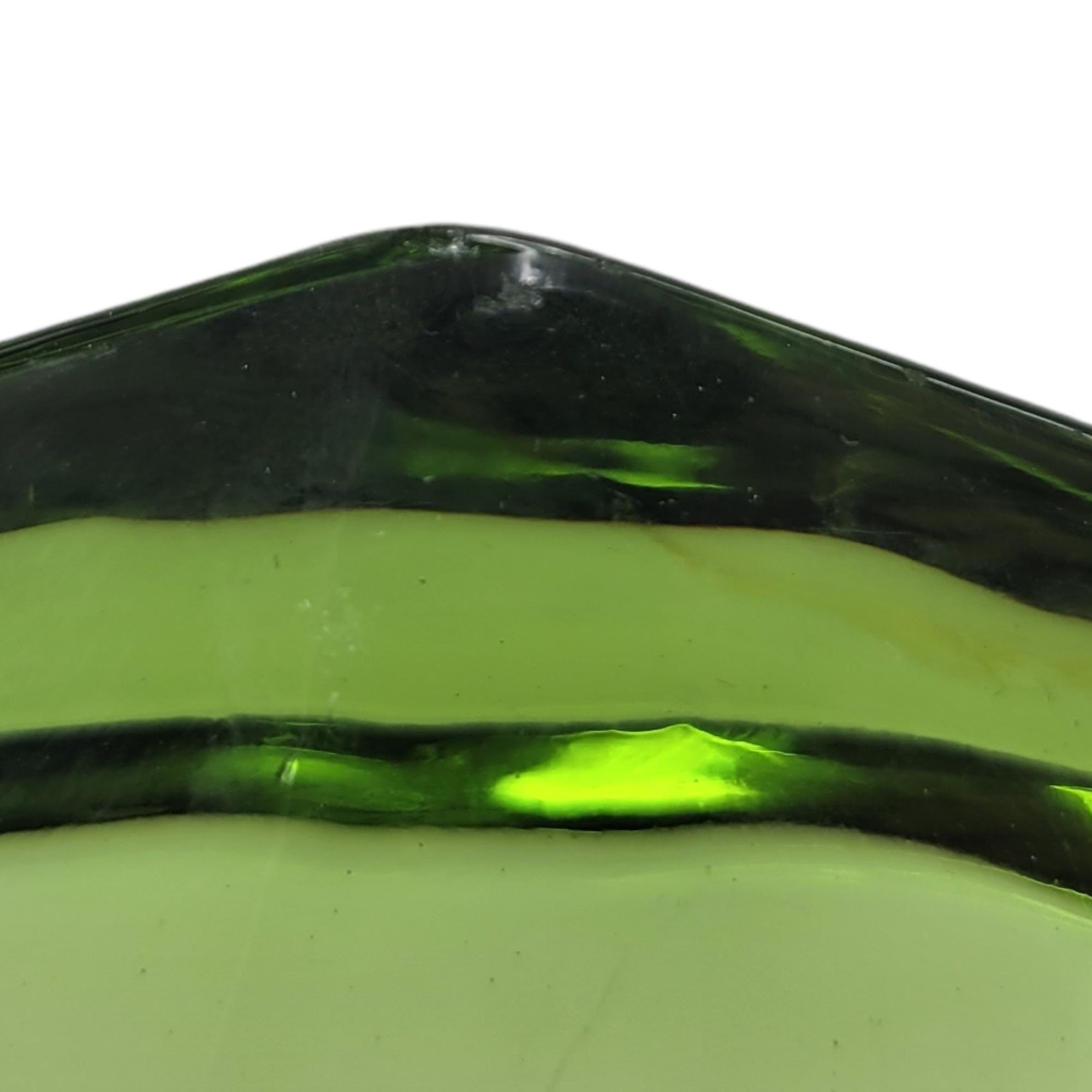 Vintage Emerald Green Octagonal Glass Ashtray 4 Slot Cigar Cigarette ...