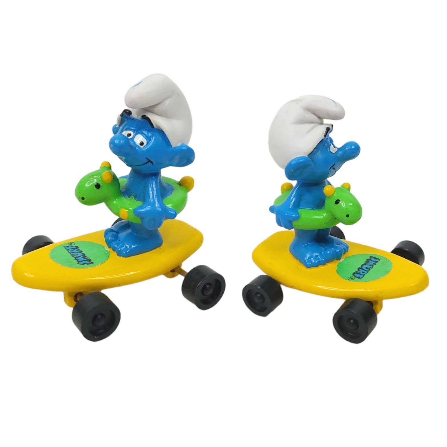 Vintage 90s Peyo Applause Surfing Smurfs Papa Smurf Smurfette Innertube ...
