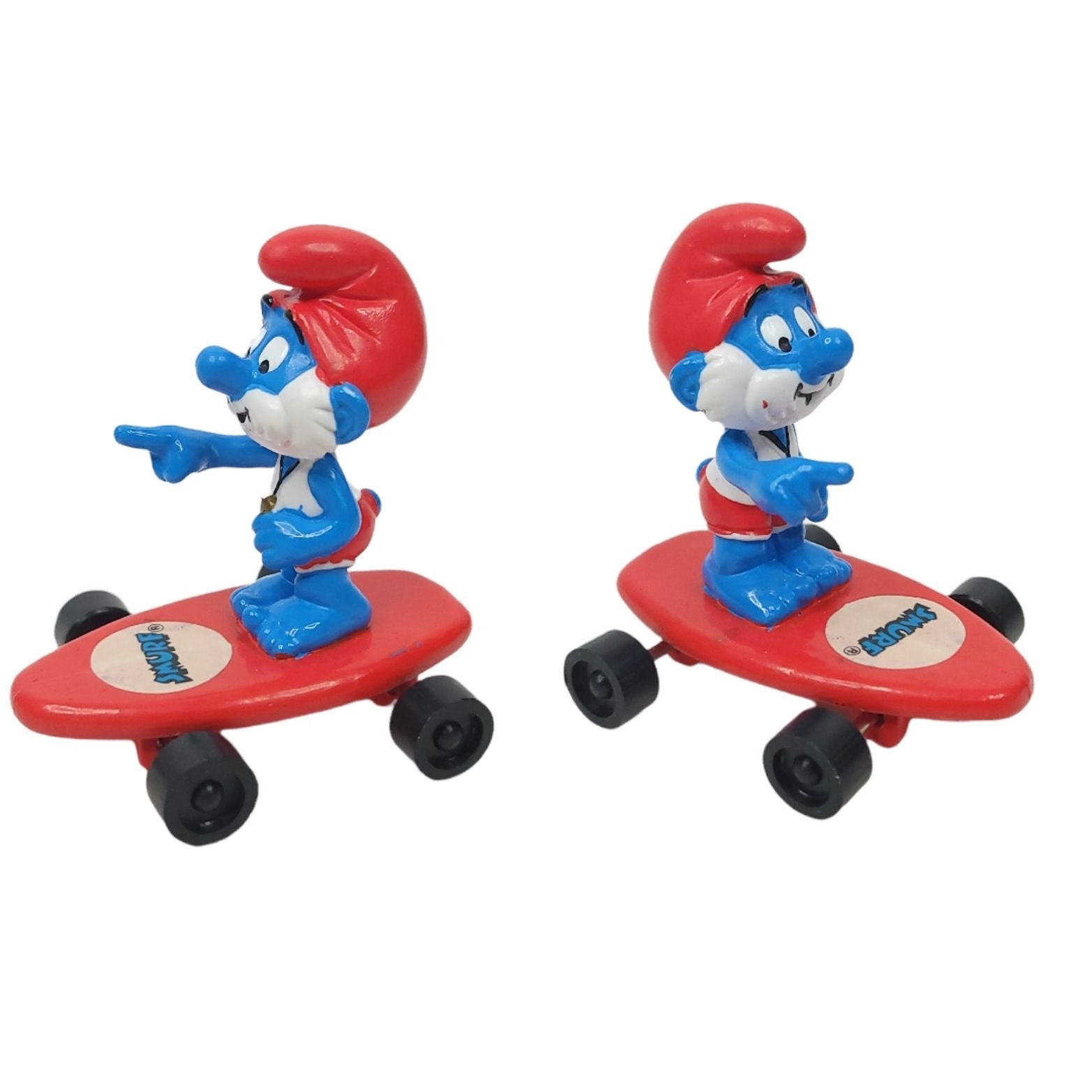 Vintage 90s Peyo Applause Surfing Smurfs Papa Smurf Smurfette Innertube ...