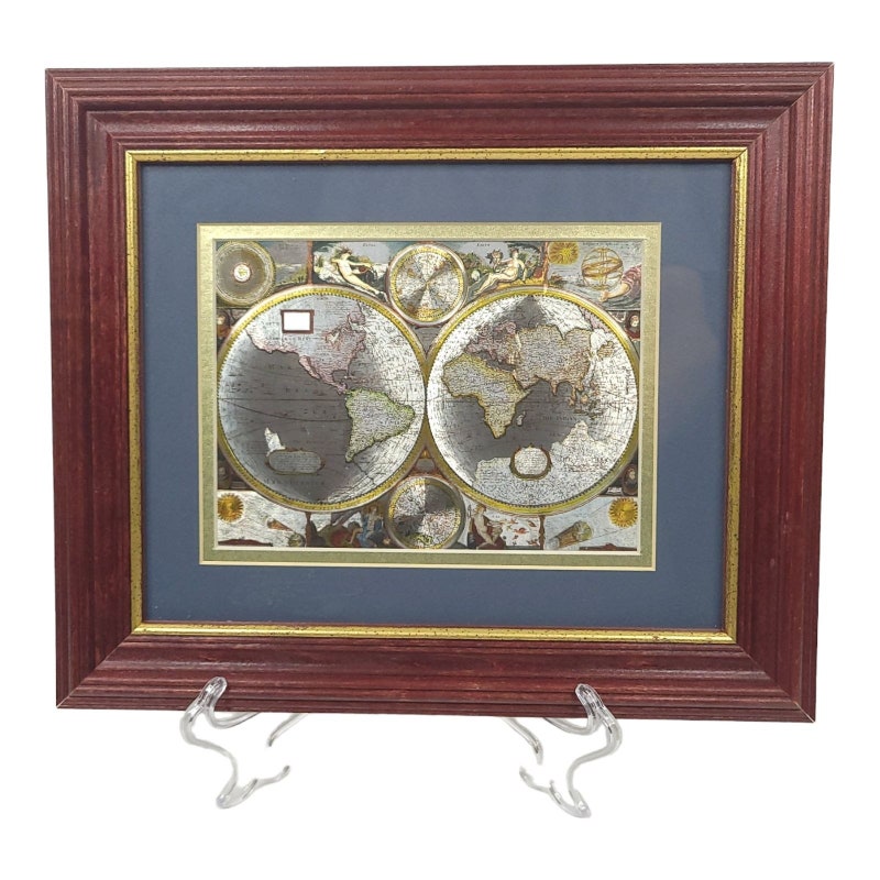 Gold Foil World Map - Etsy