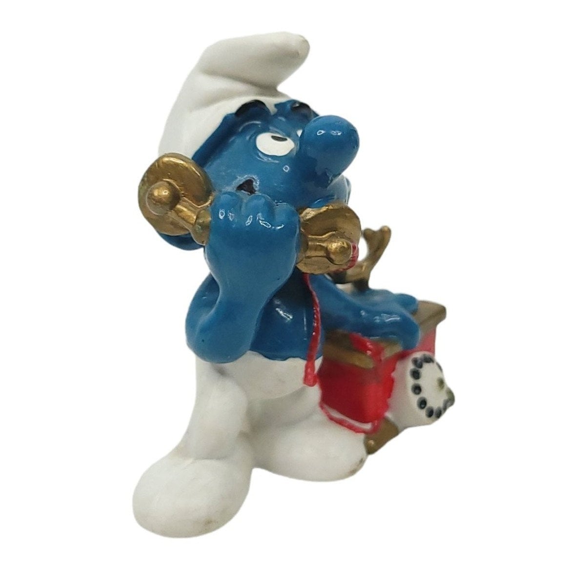 Vintage 1980 Peyo Schleich Telephone Smurf Phone Figure PVC - Etsy