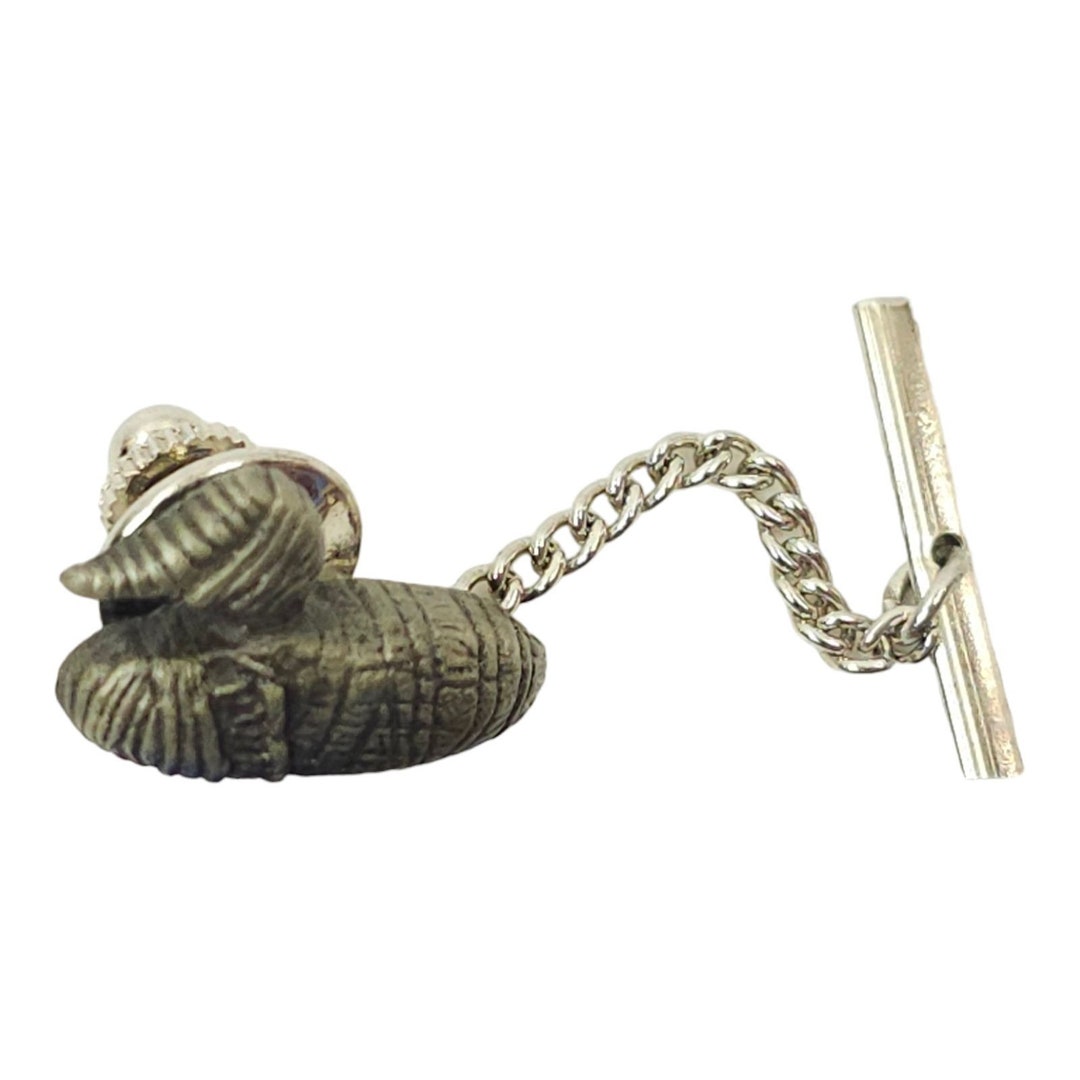 Sitting Duck Bird Tie Tack Pin Vintage Mens Jewelry Mallard Metal ...