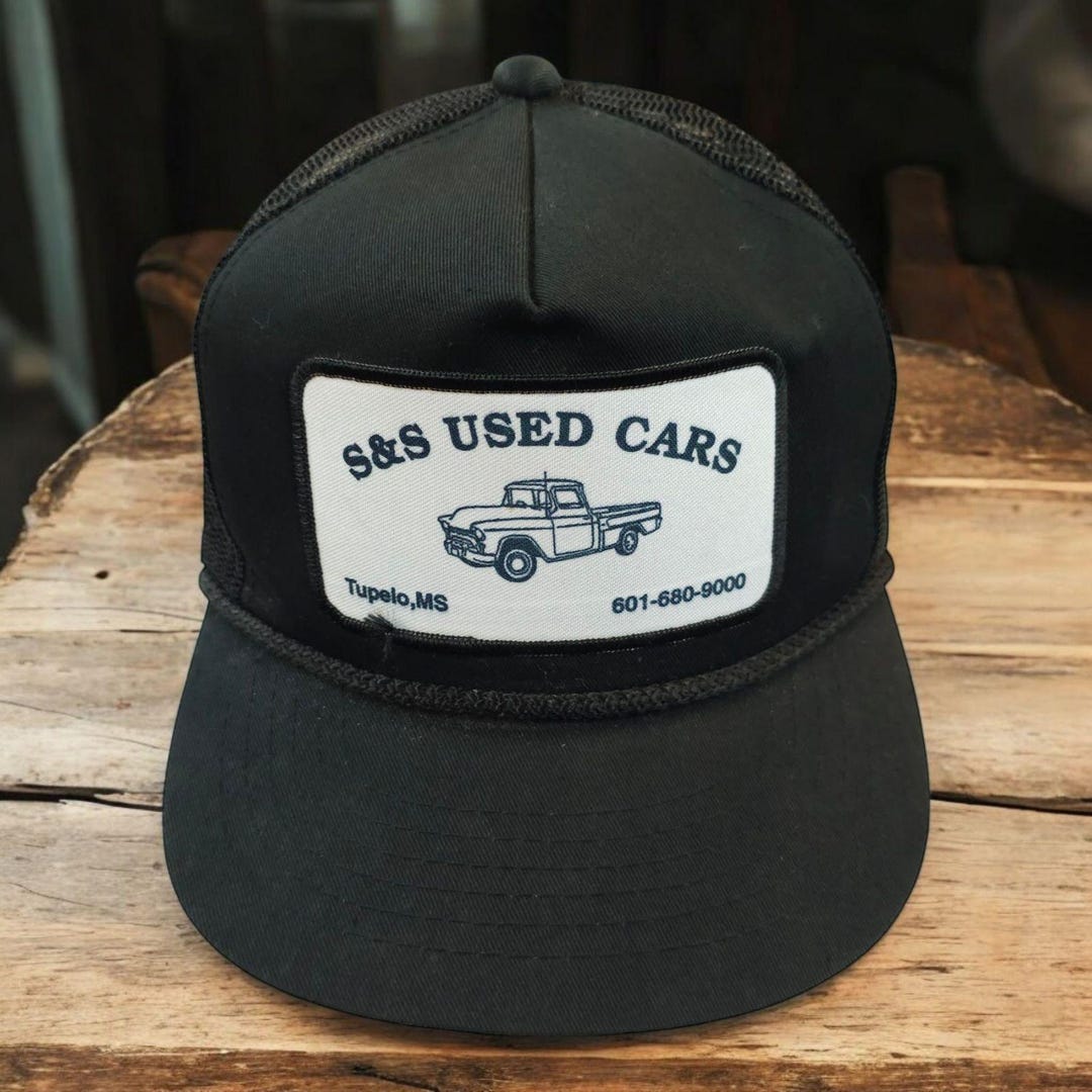 S&S Used Cars Logo Patch Rope Braid Mesh Snapback Cap Trucker Baseball ...