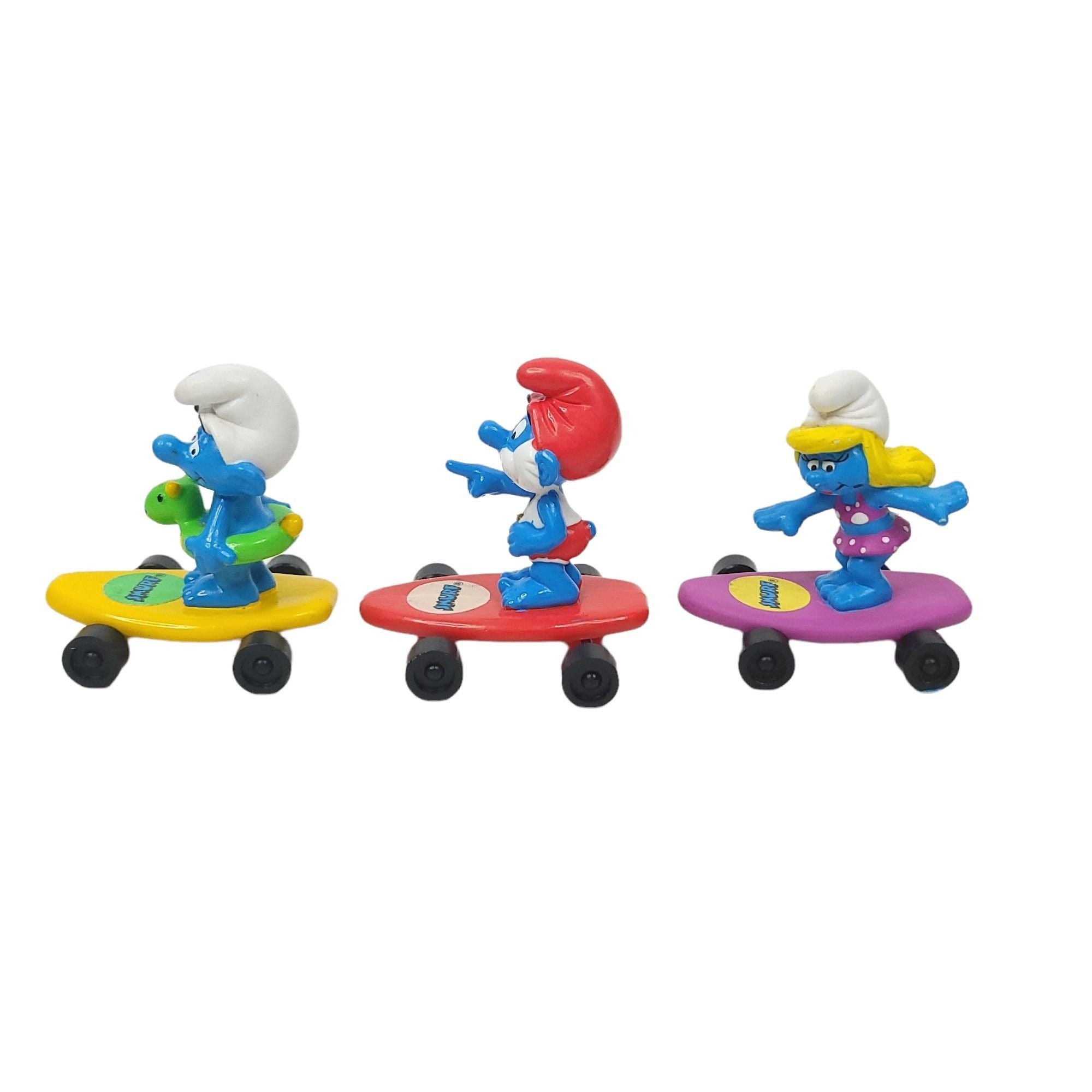 Vintage 90s Peyo Applause Surfing Smurfs Papa Smurf Smurfette Innertube ...