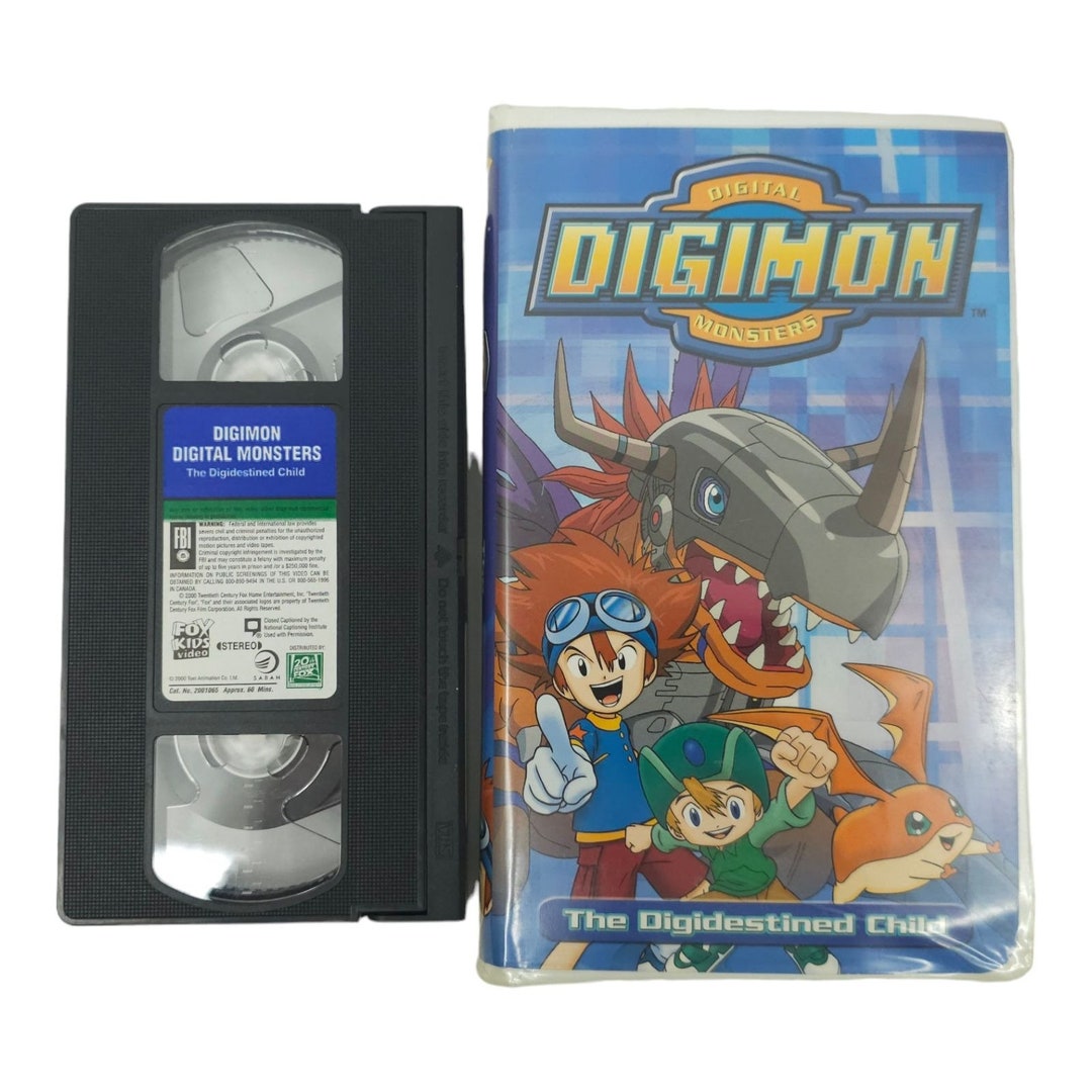 Digimon Digital Monsters the Digidestined Child VHS Tape Clamshell Case ...