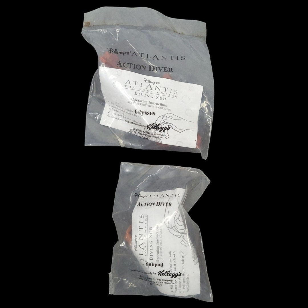 2001 Walt Disney Atlantis Action Diver Ulysses Subpod Kelloggs - Etsy