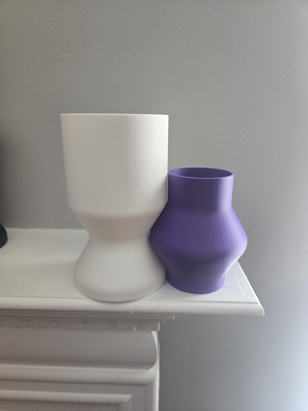 Together 3D Printed Interlocking Vase Set Purple and White - Etsy