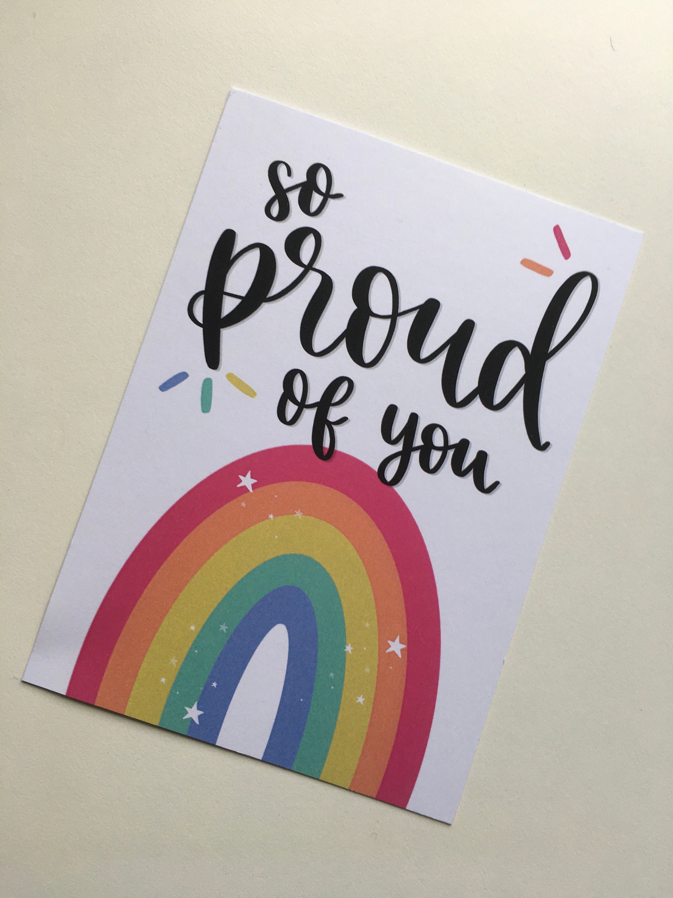 So Proud Of You postcard Mental Health Inspirational | Etsy