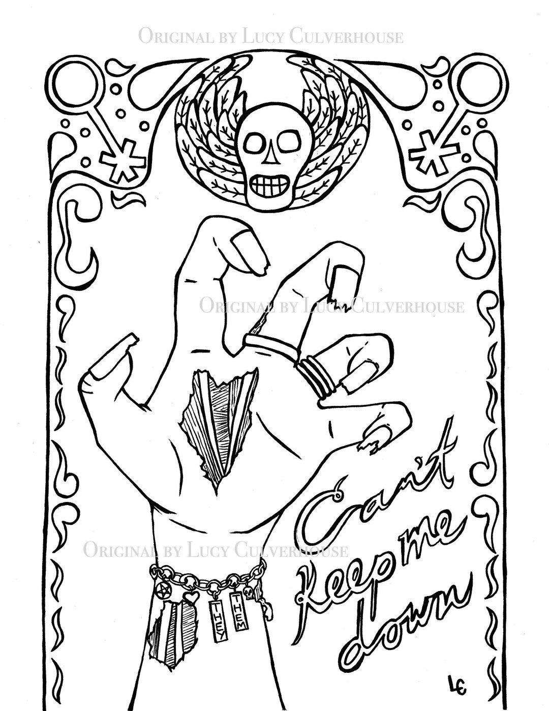 Spooky Hands Coloring Pages – Set of 4 Printable Line Art (PDF) - Etsy