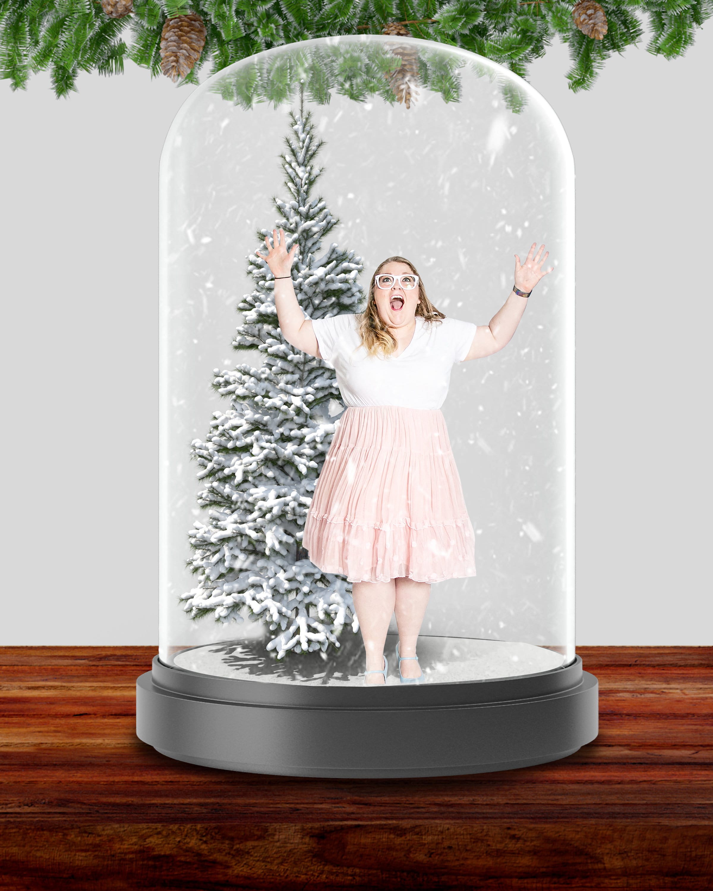 Christmas Snow Globe Digital Backdrop Holiday Backdrop Background - Etsy