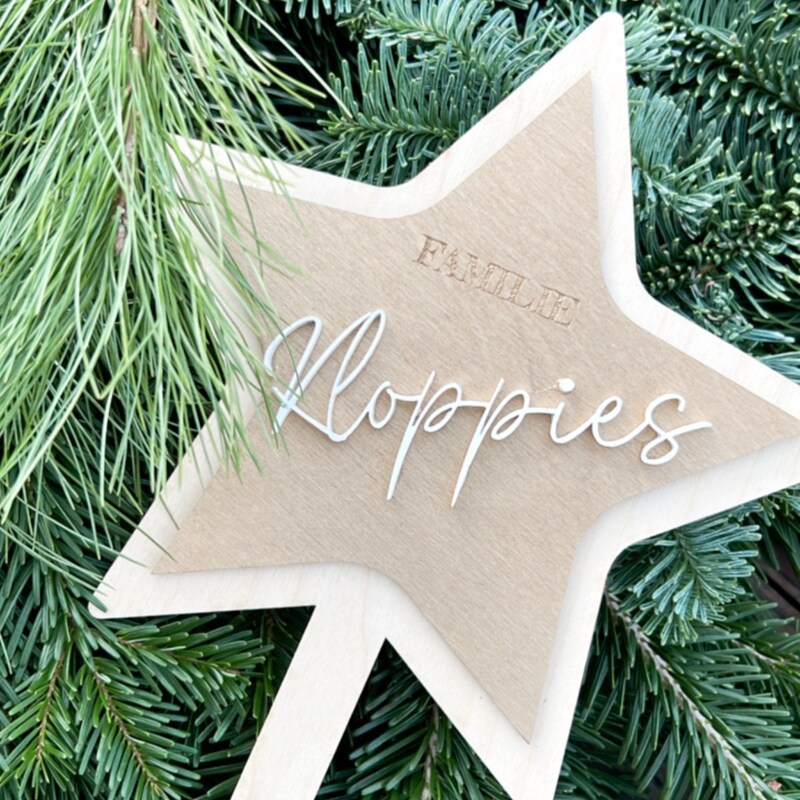 Wood Star Tree Topper - Etsy
