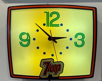 70s 7up Wall Clock - Etsy
