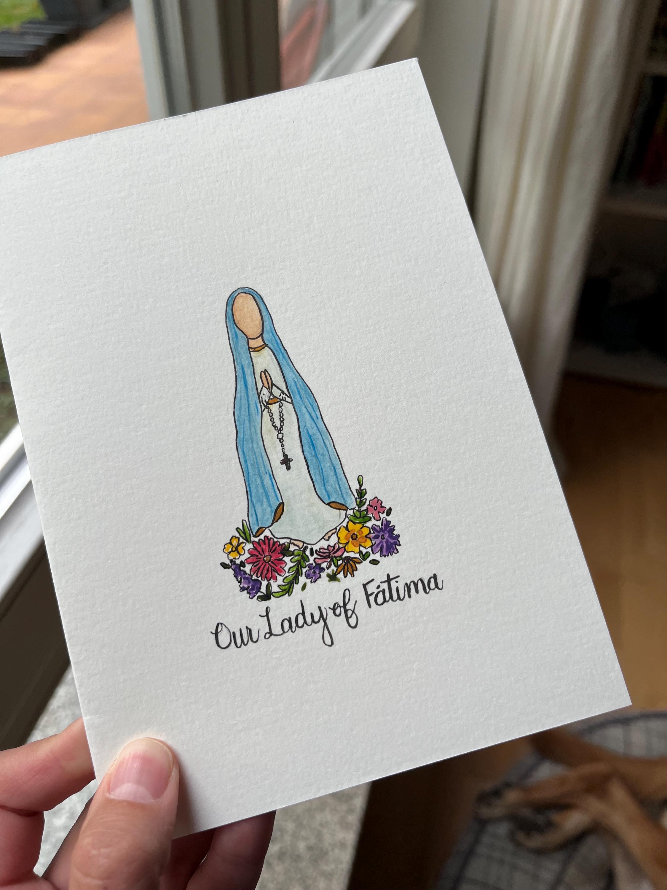 Blessed Mother Watercolor Art/greeting Card - Etsy
