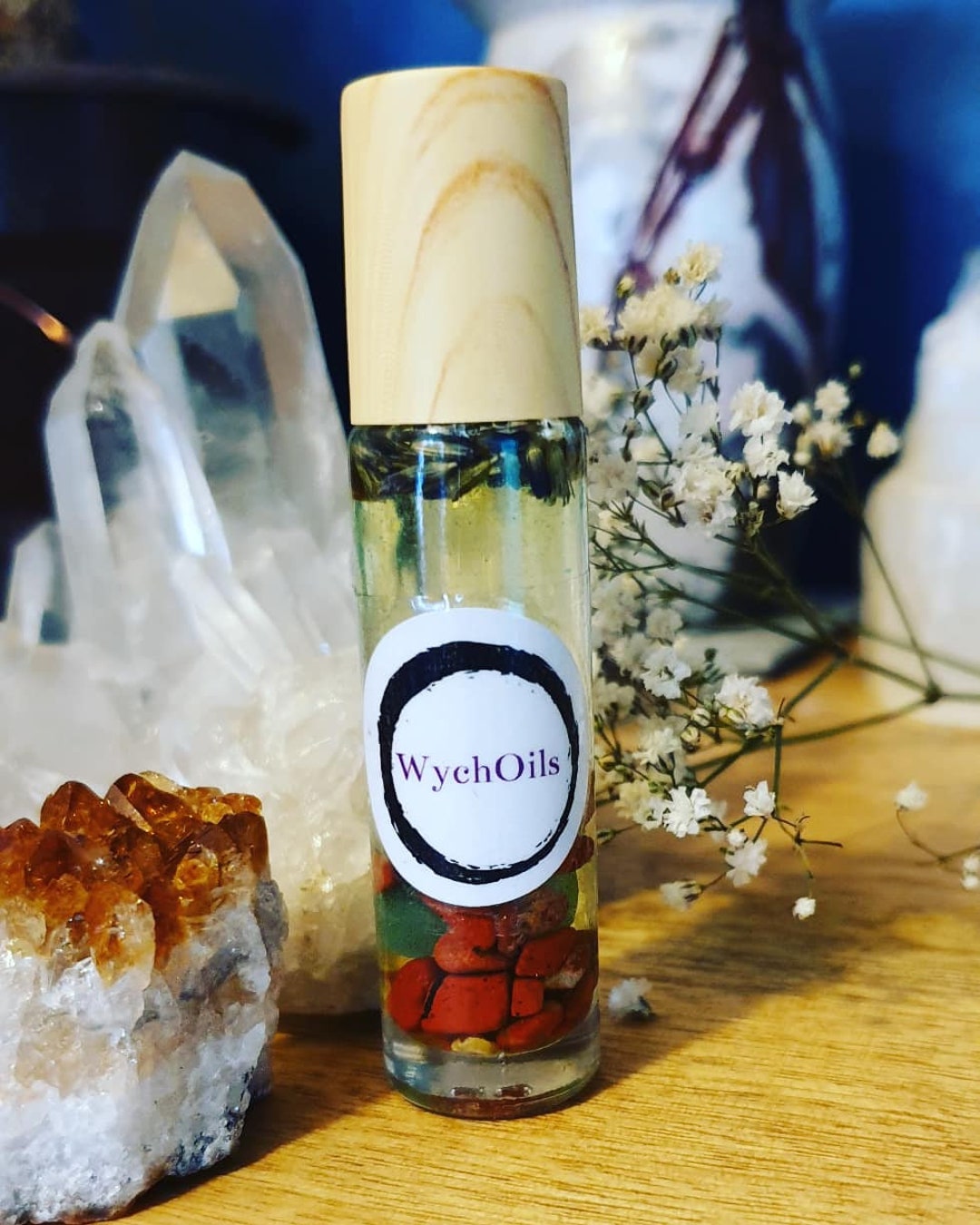 Wychoils Manifestation Oil, Herb and Crystal Infused Anointing Oil ...