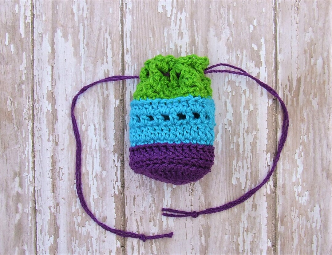 Hand Crocheted Mini Pouch: Coin Purse, Sachet Bag - Etsy