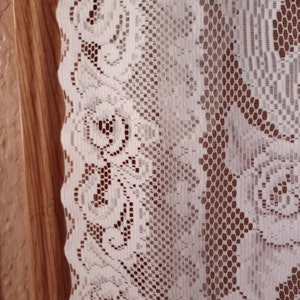 Vintage Romantic White Lace Curtain - Etsy