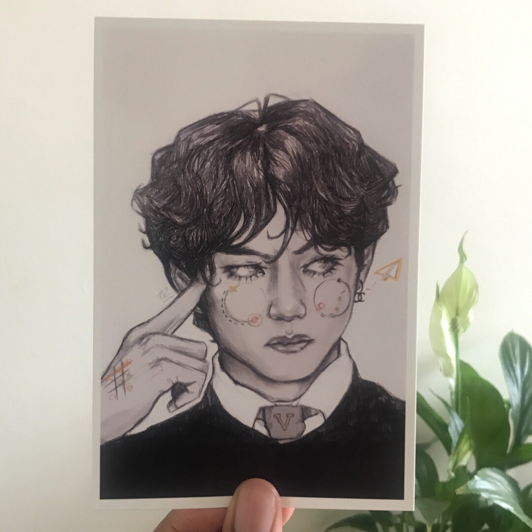 Tic Tac Toe Tae Art Print BTS Fanart Print Bangtan Kpop - Etsy