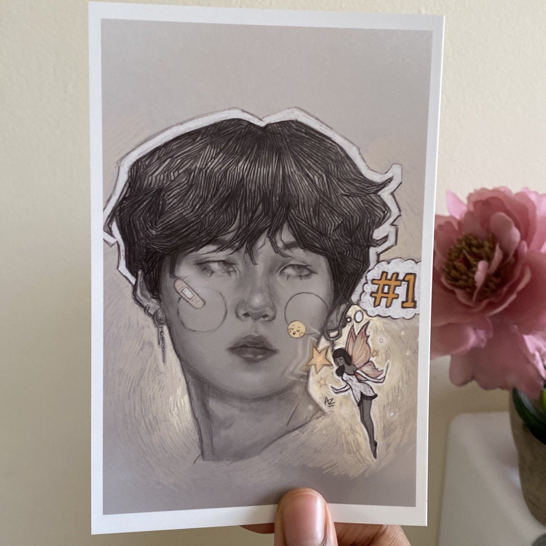 Yoongi's Fairy Art Print kpop Fanart - Etsy