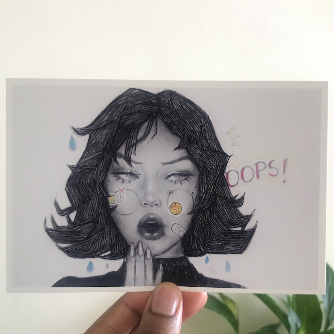 OOPS Art Print original Art Work Print by Agaezi - Etsy
