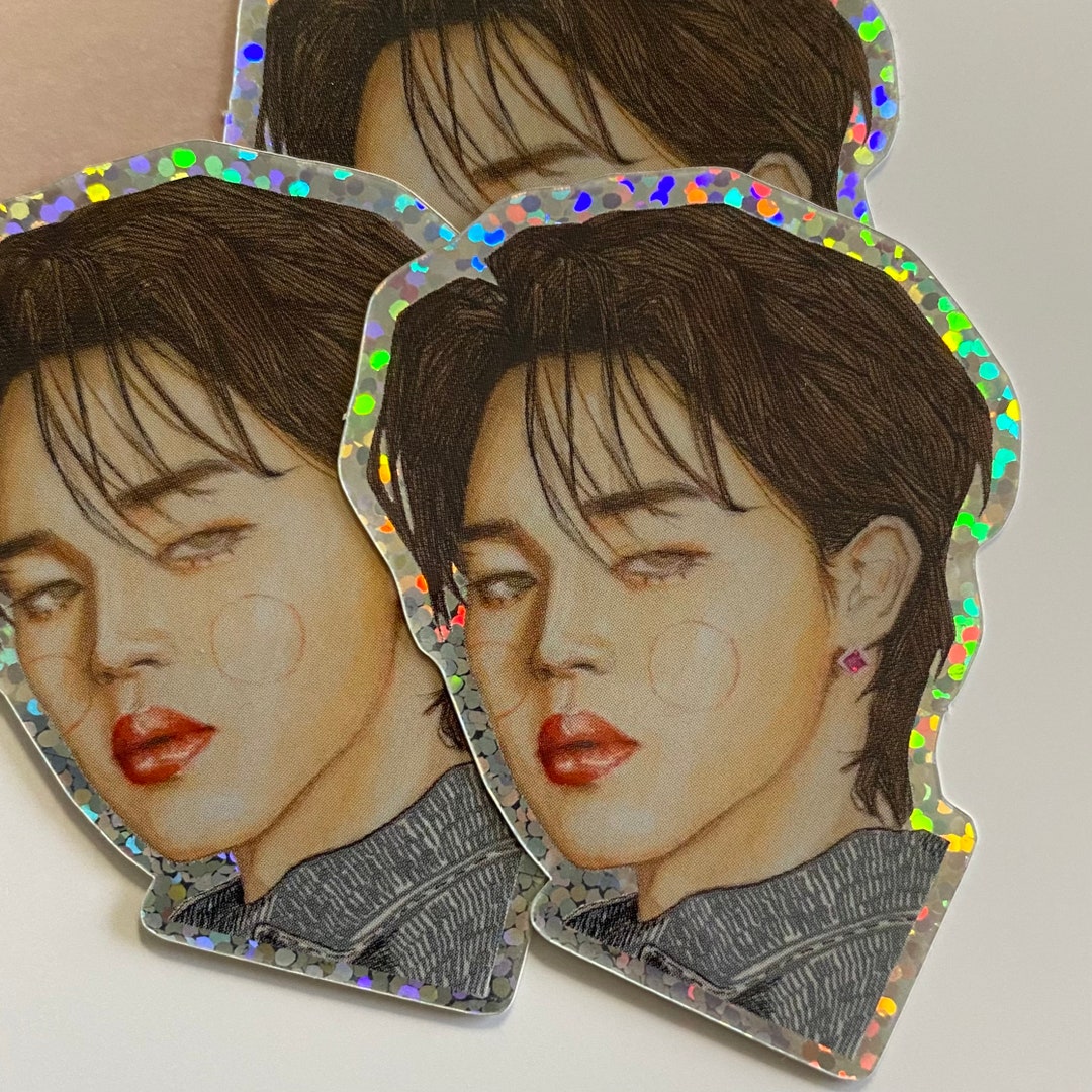 Glitter jimin Tilt' Sticker BTS Sticker, Bangtan Artwork, Kpop Journal ...