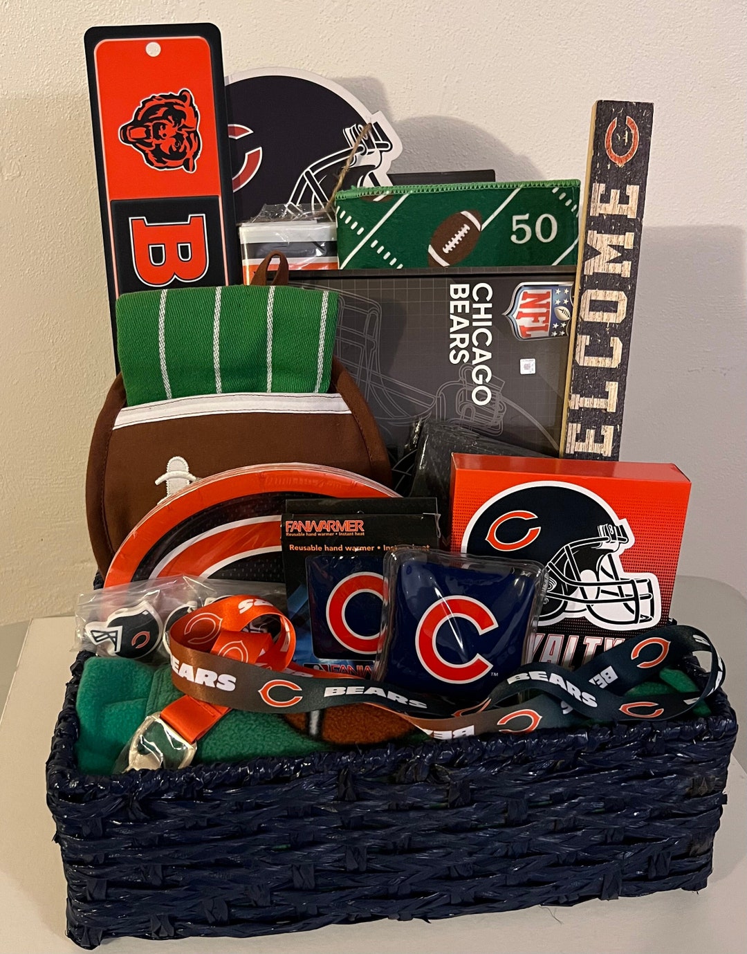 Chicago Bears Gift Basket - Etsy