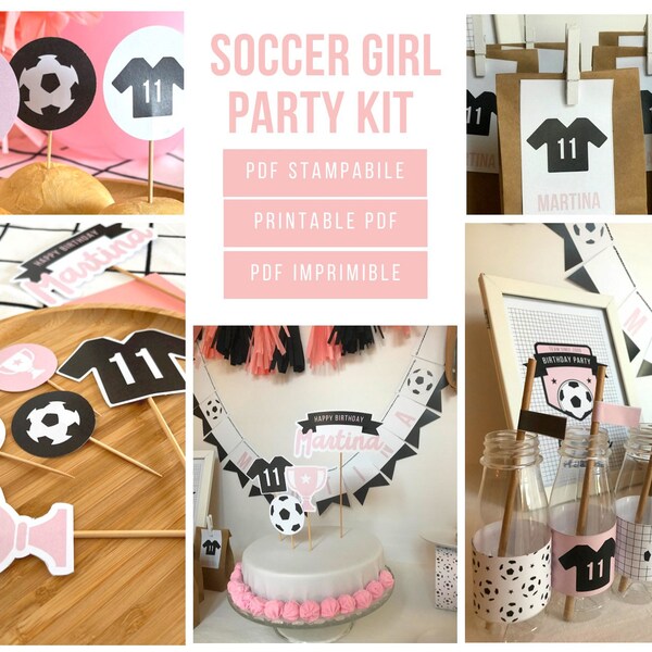 Girls Soccer Party - Etsy