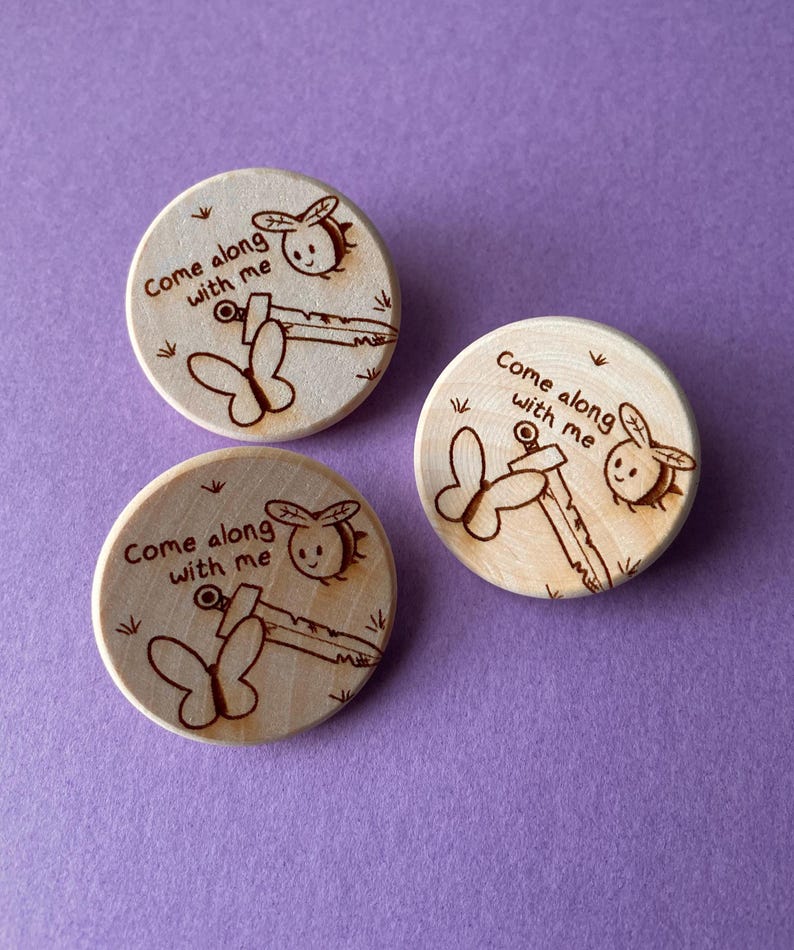 Adventure Time Wood Pin - Etsy