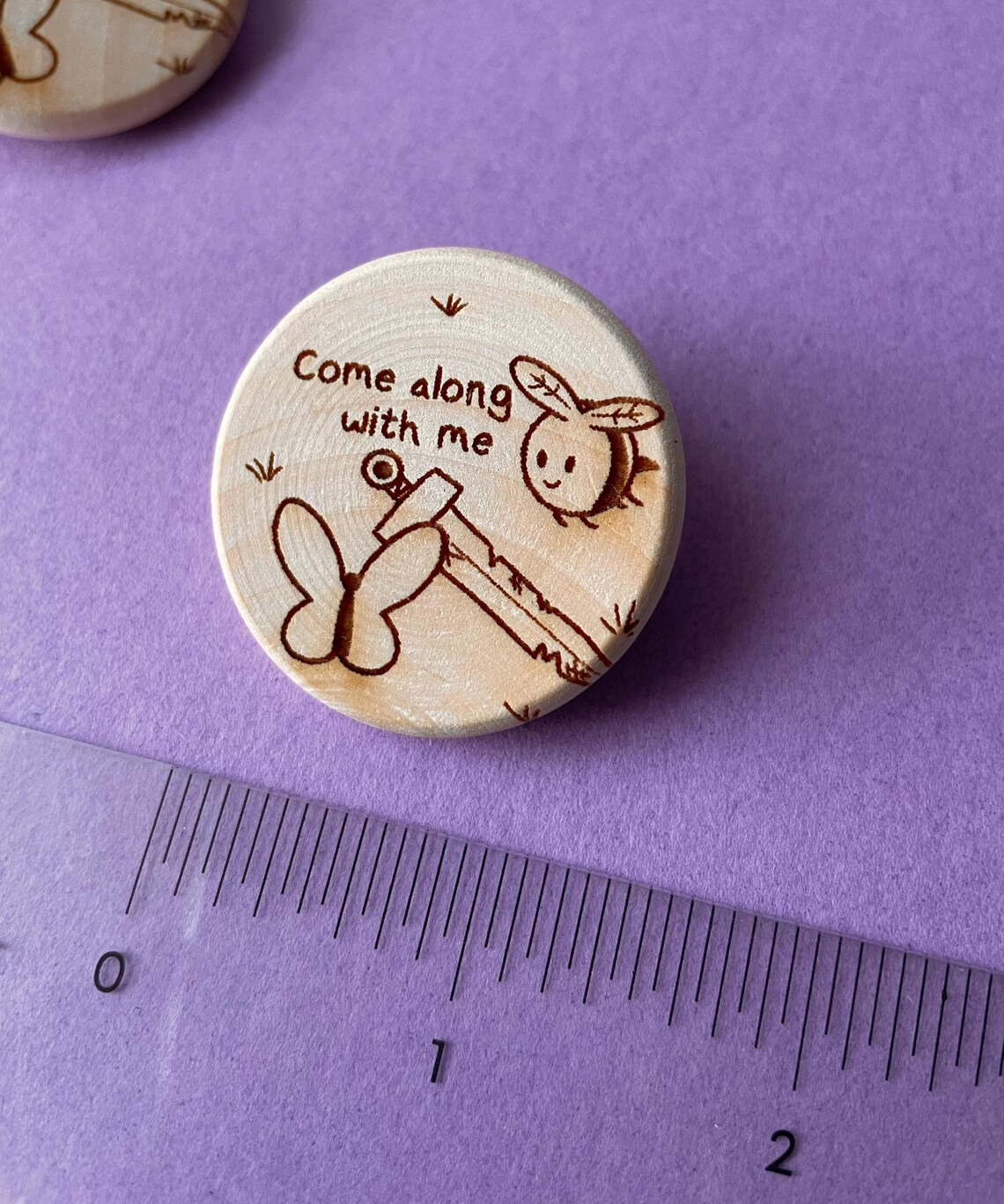 Adventure Time Wood Pin - Etsy