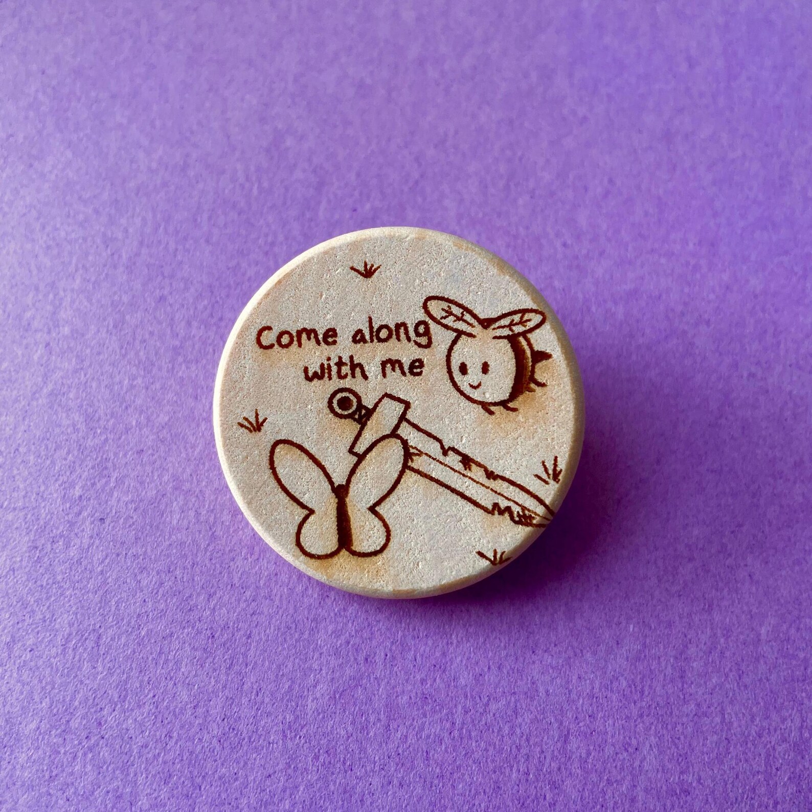 Adventure Time Wood Pin - Etsy