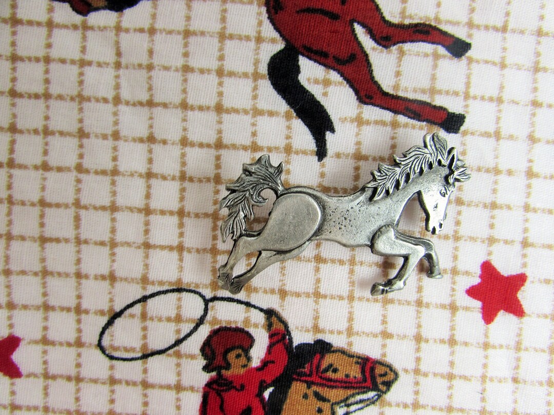 HORSE PIN 60s Vintage Metzke Pewter Brooch - Etsy