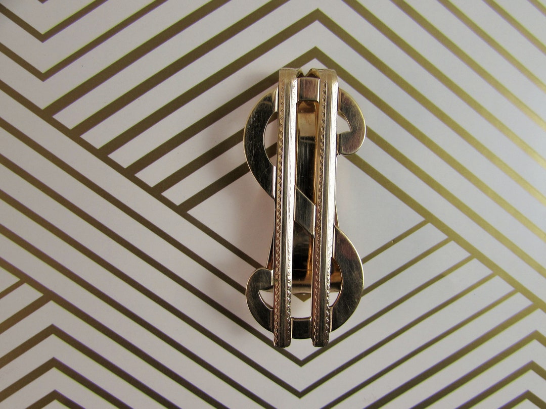 1960s Money Clip Gold Dollar Sign Signed ANSON - Etsy