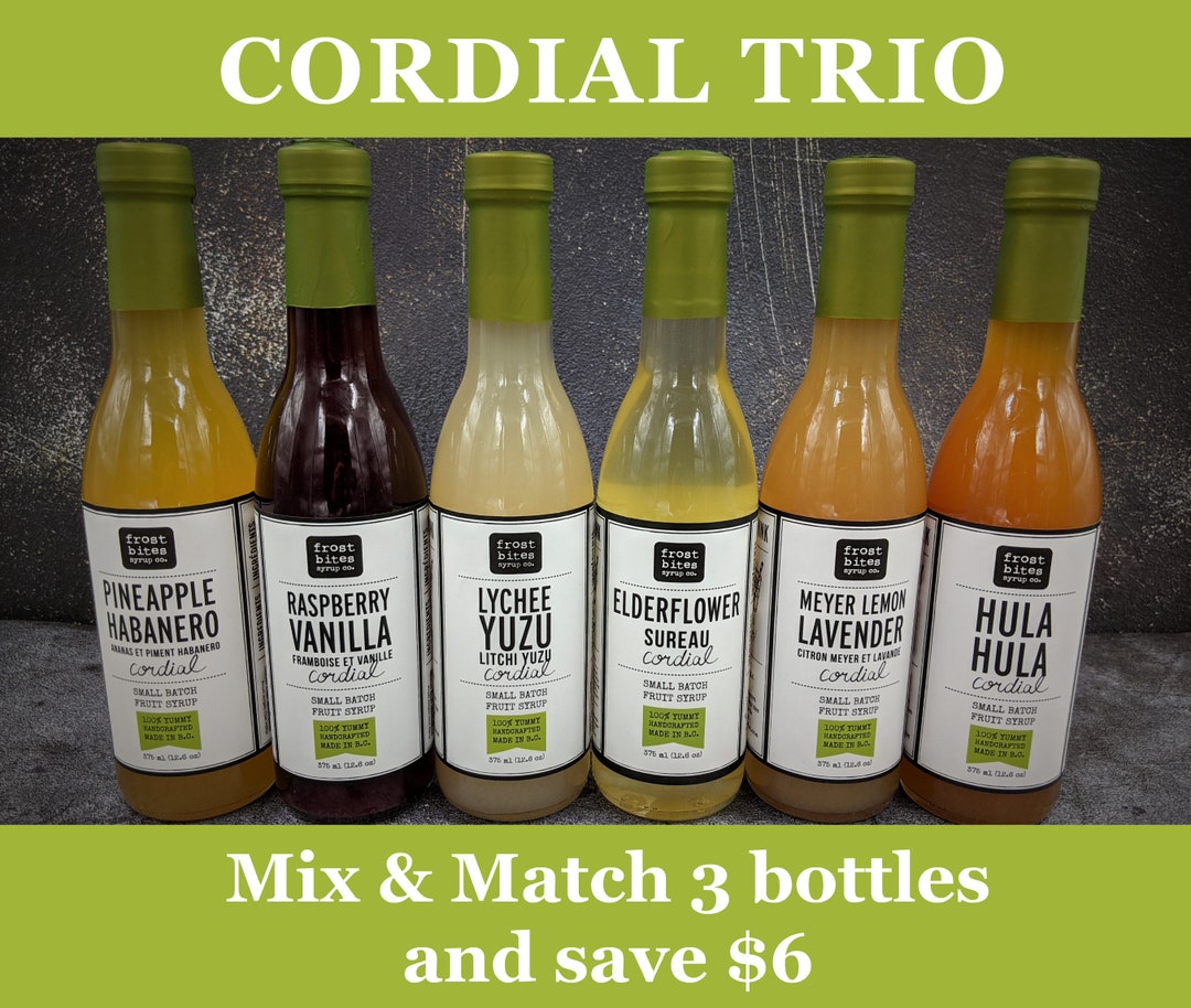 Cordials & Syrups Trio From Real Fruits for Cocktails Tea - Etsy