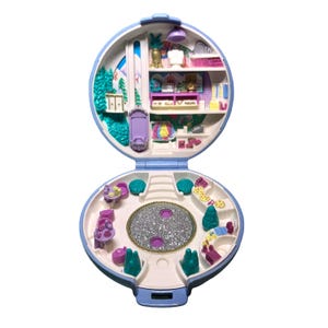 Vintage Polly Pocket Playset skating Party Periwinkle Circle Compact ...
