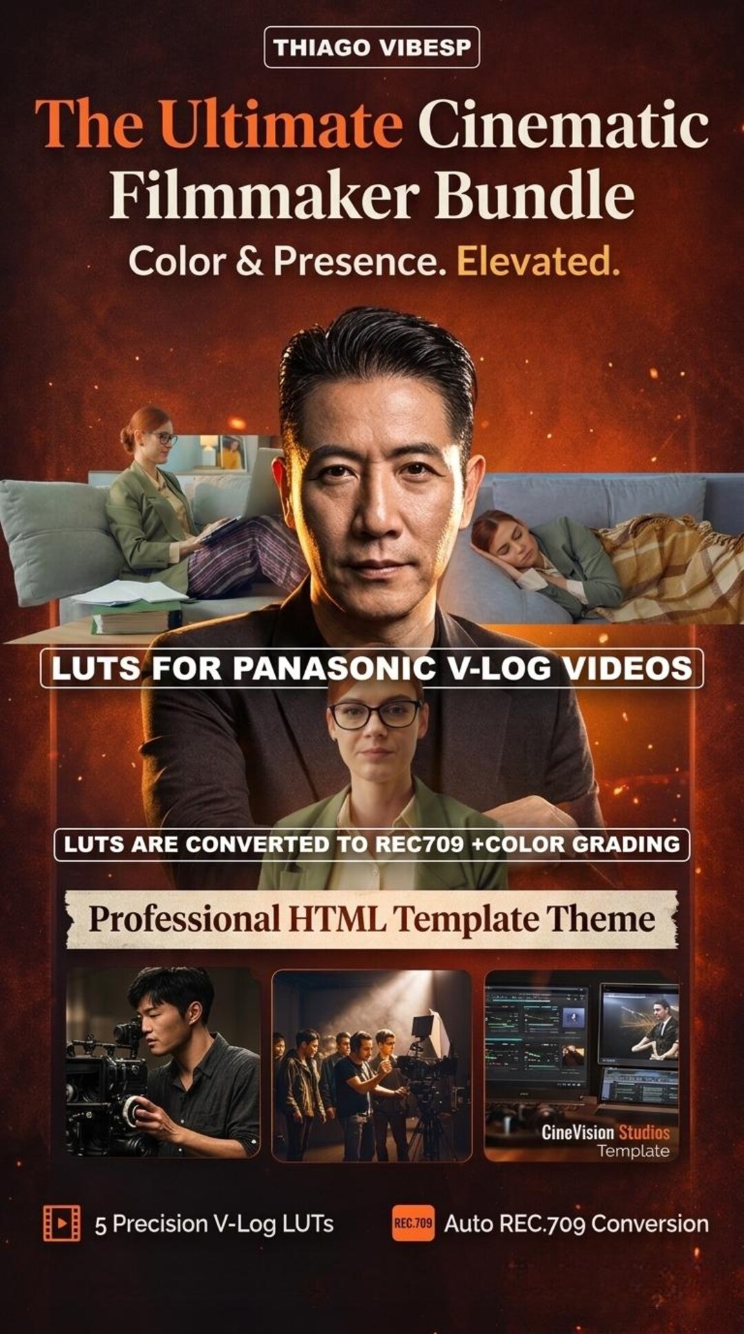 Panasonic V-log Luts for Premiere Pro and HTML Website Template Theme ...