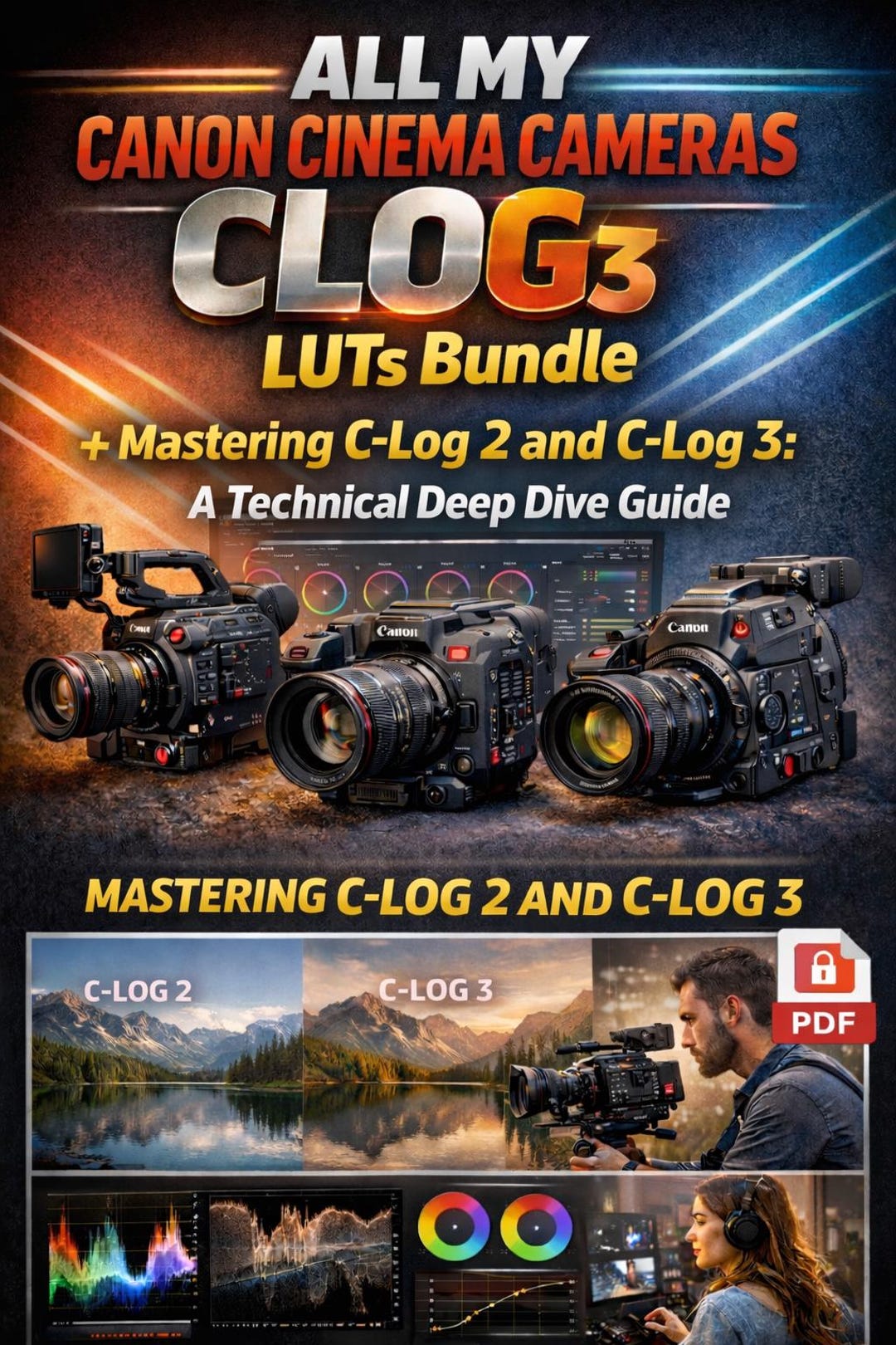 Canon C-log3 Luts Bundle + C-log2/3 Guide (PDF) - Etsy