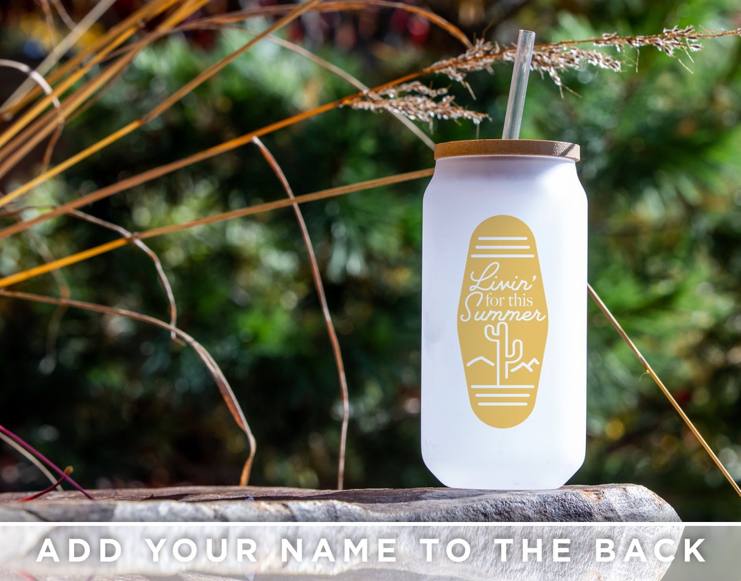Summer- Livin for This Summer Soda Can, Glass Cup Coffee Can Beer, Iced ...