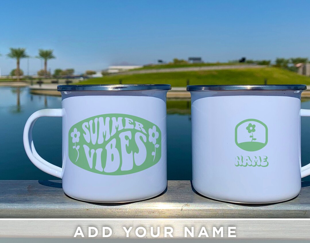 Summer- Summer Vibes, Personalized Campfire Mugs, Summer Vacation ...