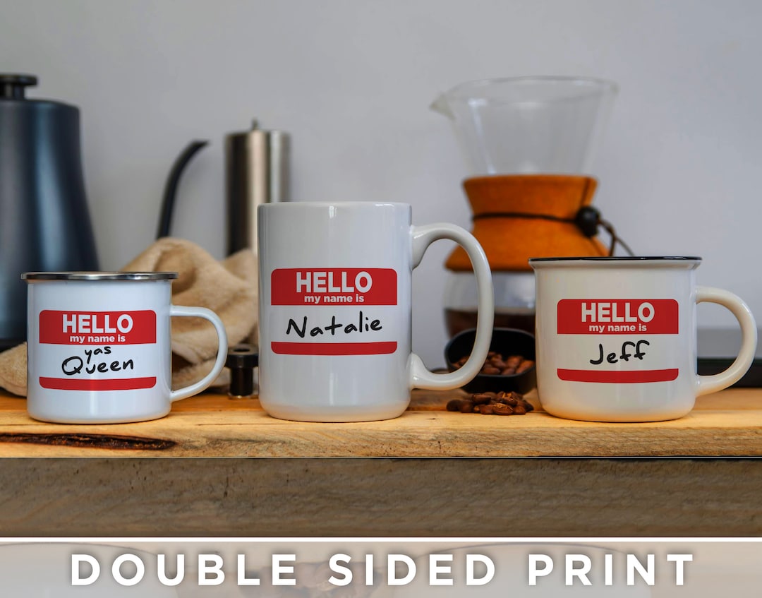 Campfire Name Tag Design Mug - Etsy