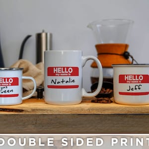 Campfire Name Tag Design Mug - Etsy