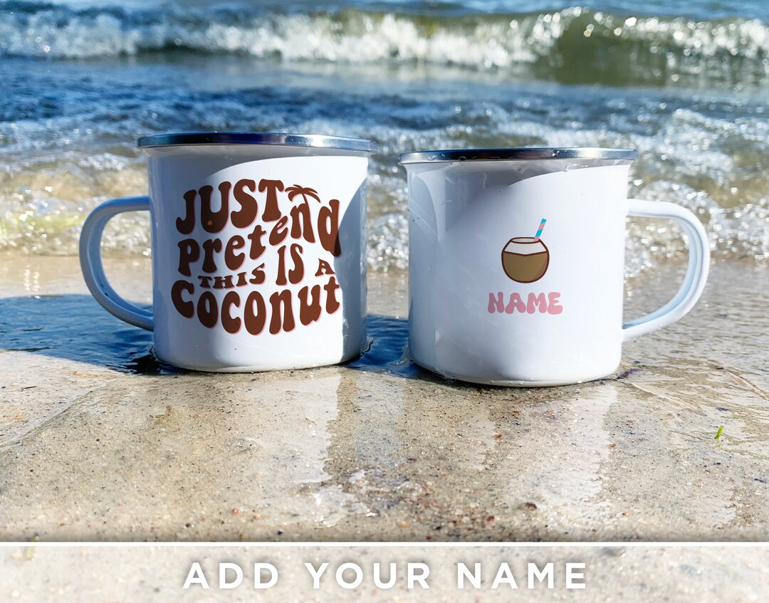 Summer- Coconut Personalized Campfire Mugs, Summer Vacation ...