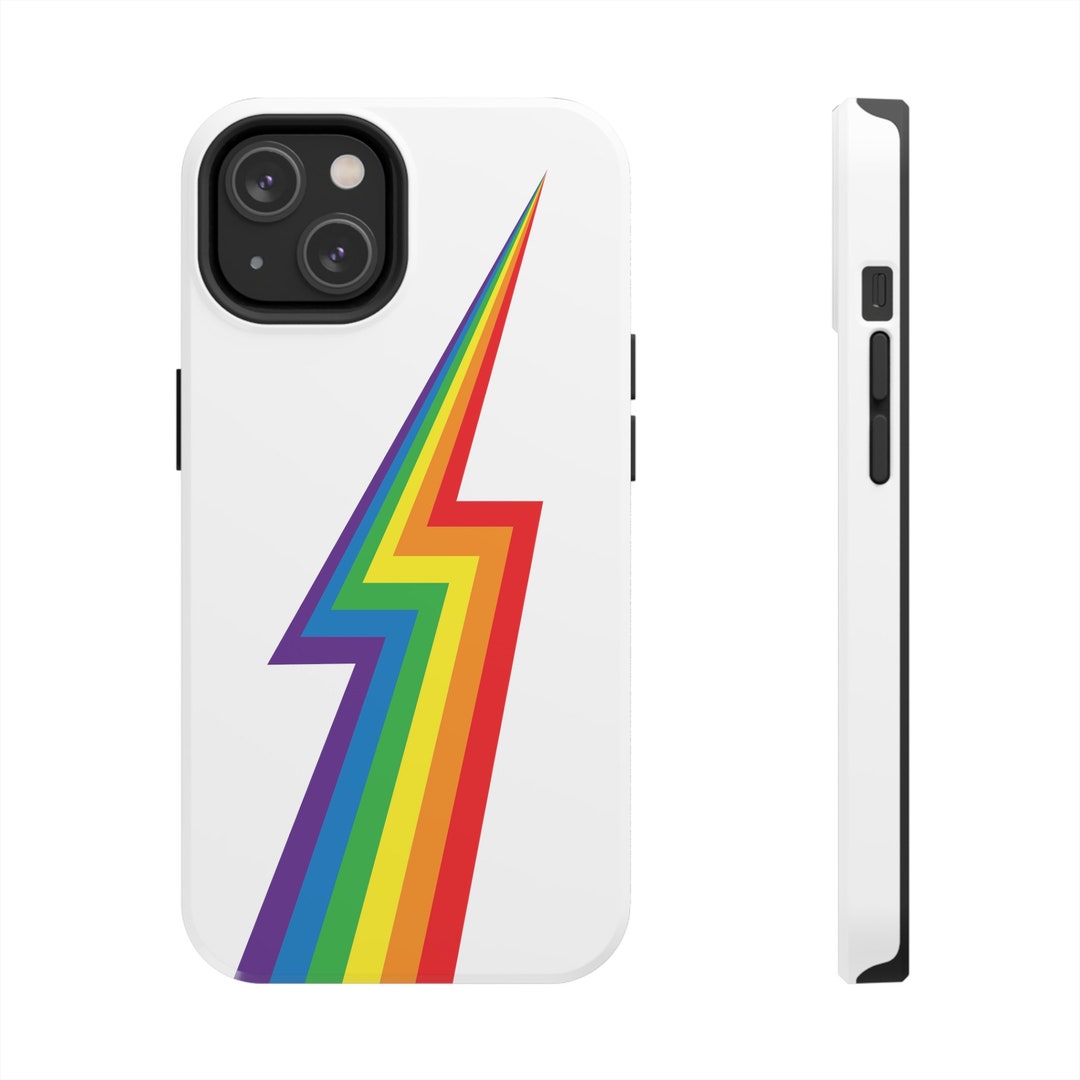 RAINBOW Lightning Bolt - Tough Phone Cases - Etsy